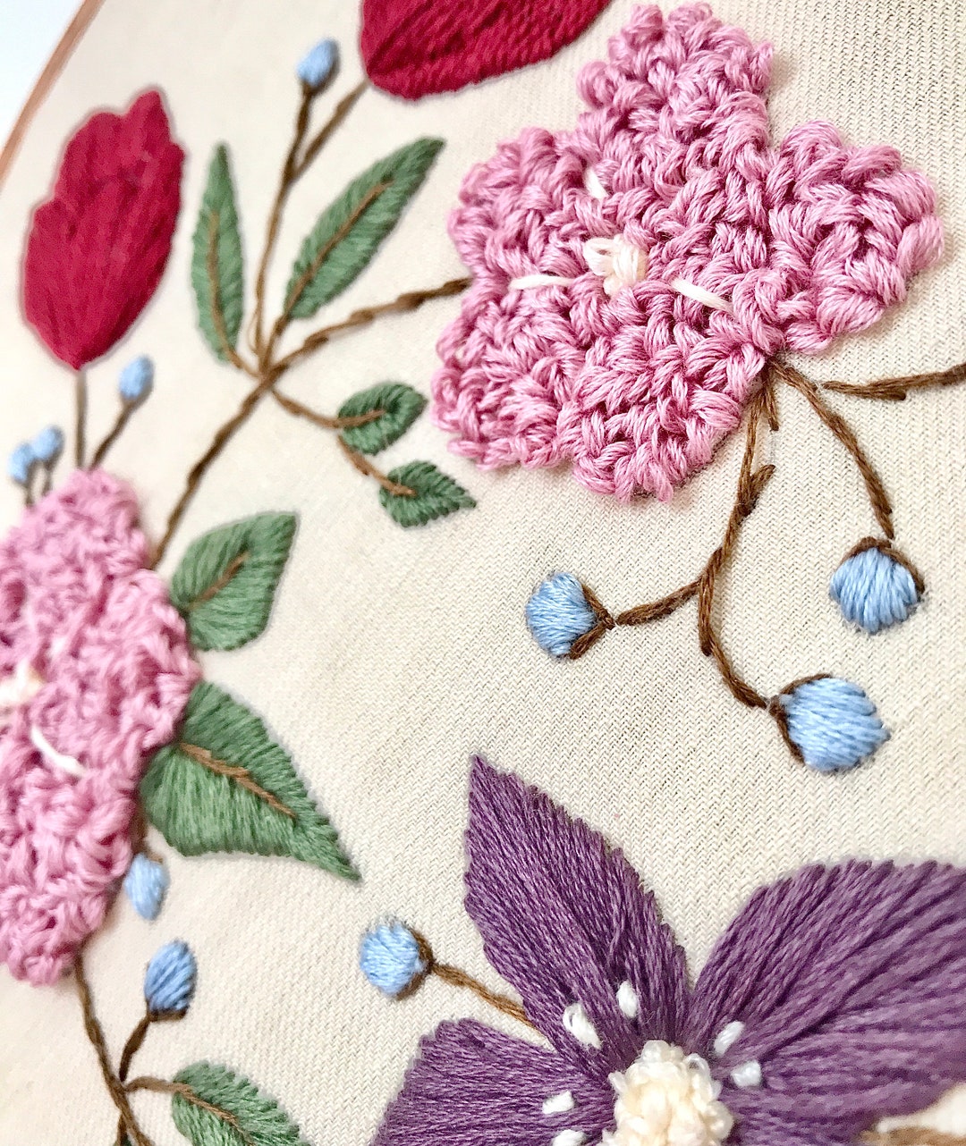 Hand Embroidery Pattern Botanical Floral Design PDF Digital Download - Etsy