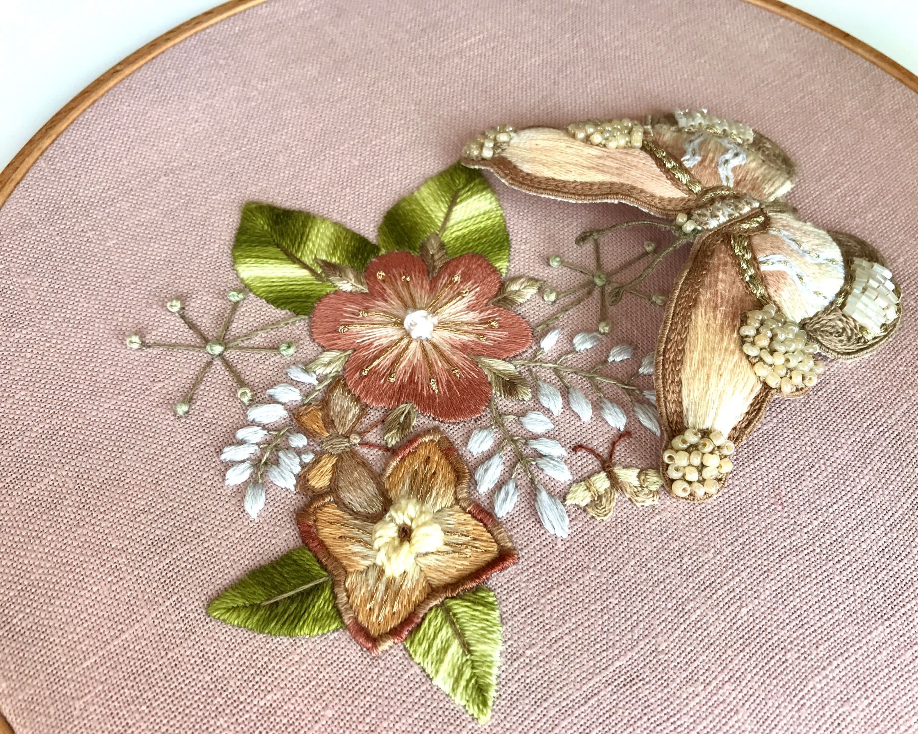 Stumpwork Embroidery Pattern spring Bloom PDF - Etsy Ireland