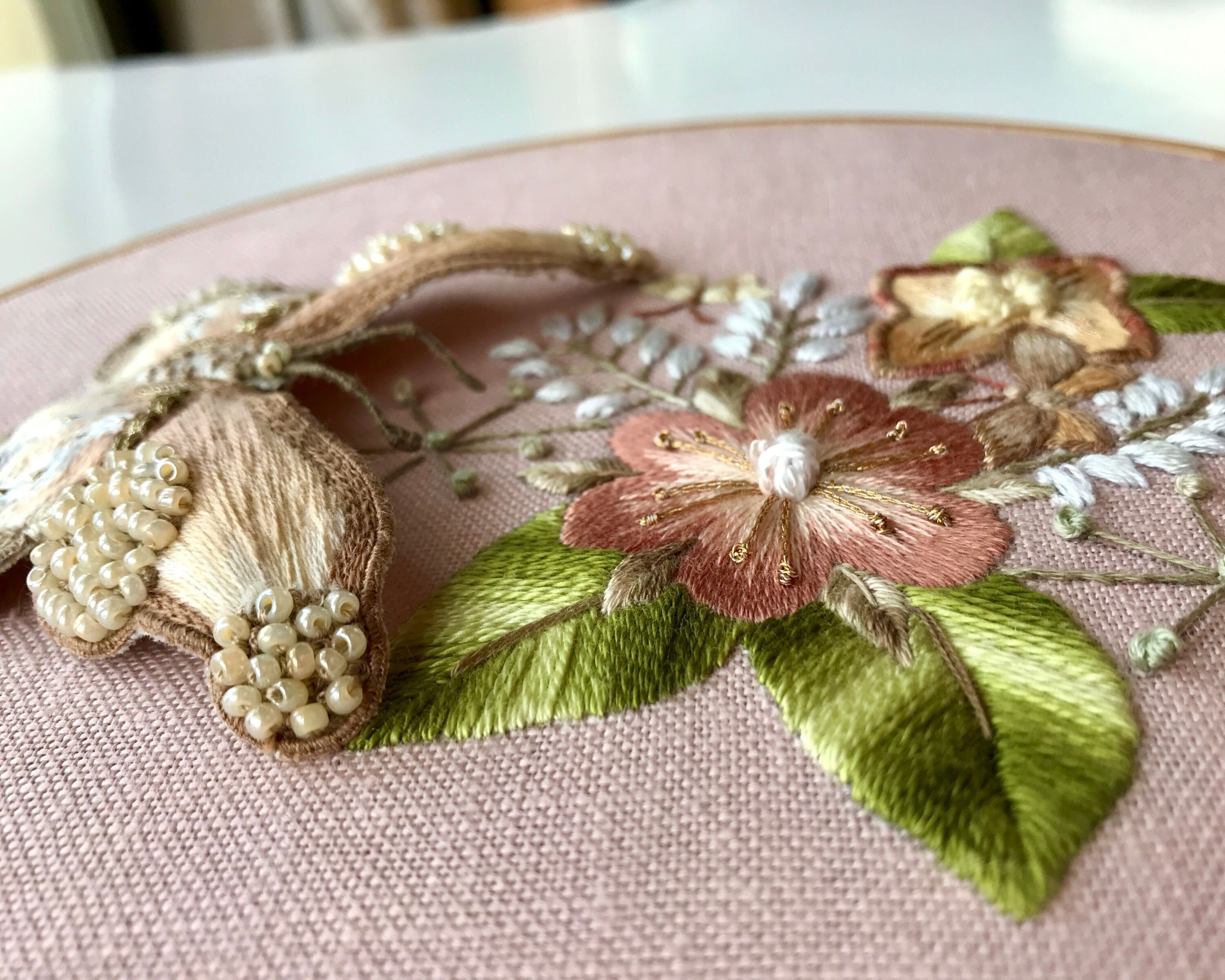 Stumpwork Embroidery Pattern spring Bloom PDF | Etsy