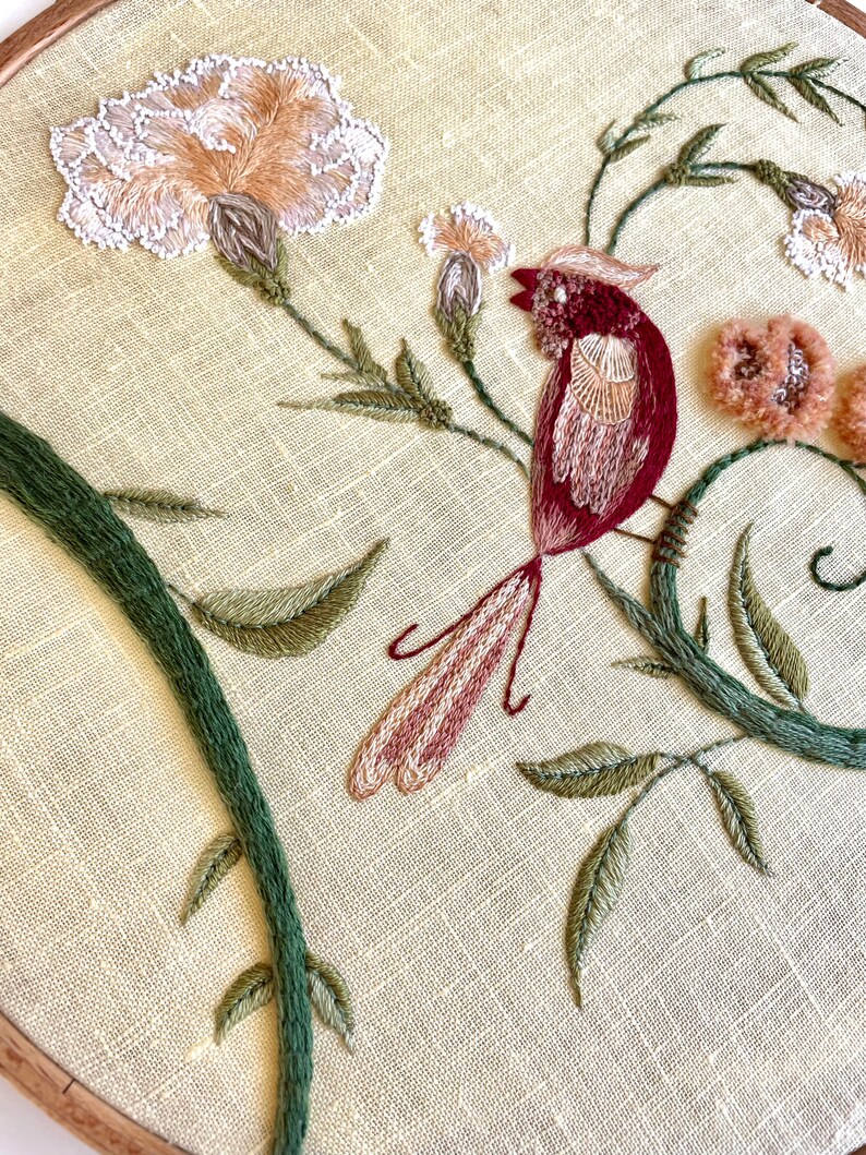 Stumpwork Embroidery Pattern peach Tweets PDF Download Video Tutorial I ...