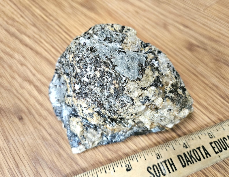 Raw Pegmatite Mineral Specimen: Biotite Mica & Garnet Sparkles - Etsy