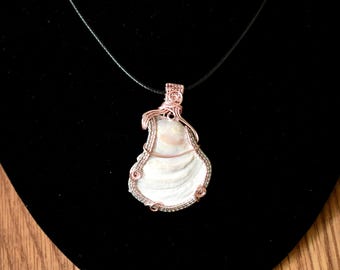 Beautiful Handmade Shell Necklace Beach Wire Wrapped Jewelry Pendant - Etsy