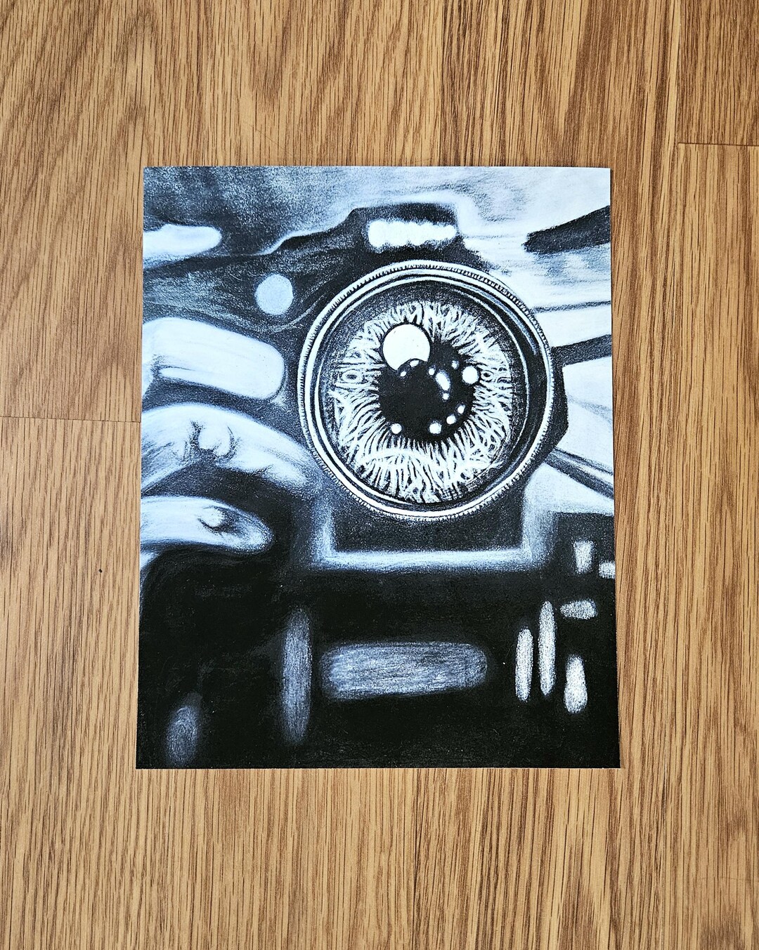 Pre-made Art Print // Surrealism Camera-eye Art Print // Thick Art ...