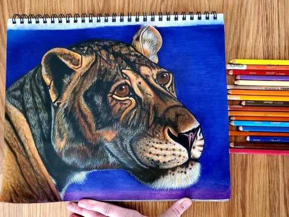 charcoal and pastel drawing of Flourite Crystal 11x14 inches hand drawn ...