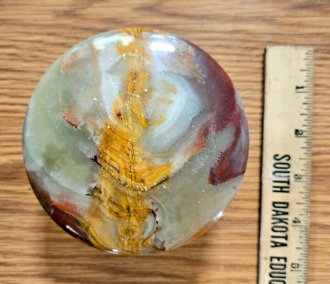 Carved&polished All Onyx Container // Natural Onyx // Polished Round ...