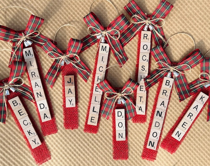 Custom Scrabble Letter Name Ornaments Christmas Ornament Timeless Gift ...