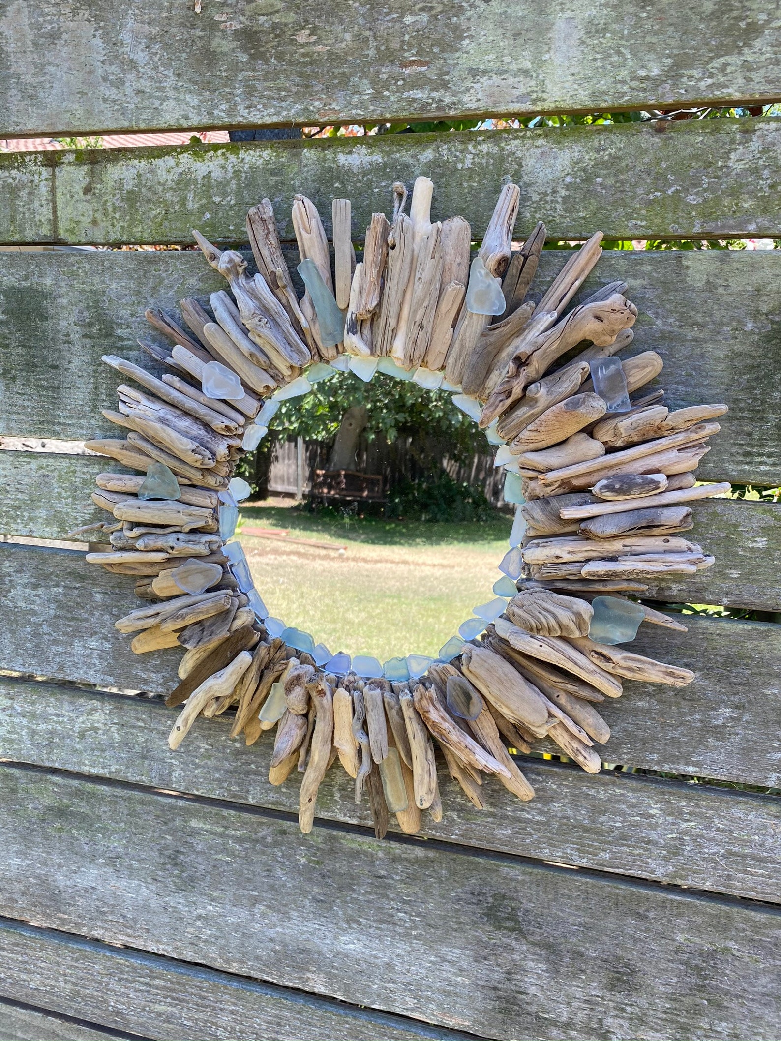Mirror Driftwood and Sea Glass Mirror Home Decor Beachy - Etsy