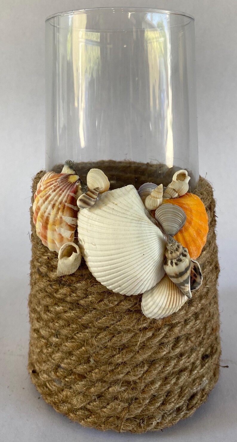 Driftwood and Sea Shell Candle Holder - Etsy