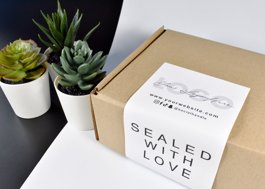 Personalised Box Seal Stickers Logo Parcel Seals Small Business ...