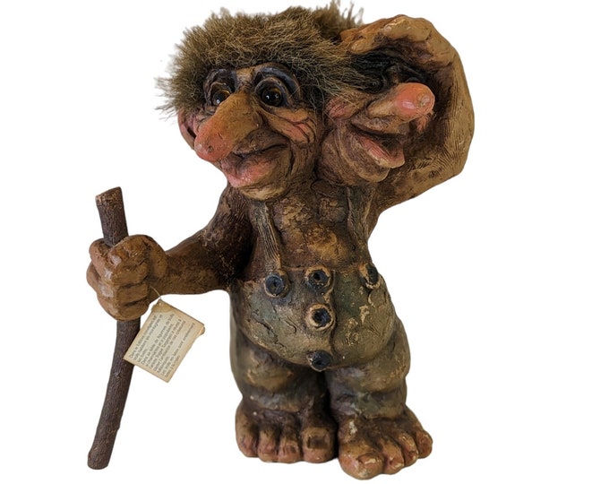 Troll Figurin, Vintage Norwegian Handmade Big Trolls, Nyform, Folklore ...