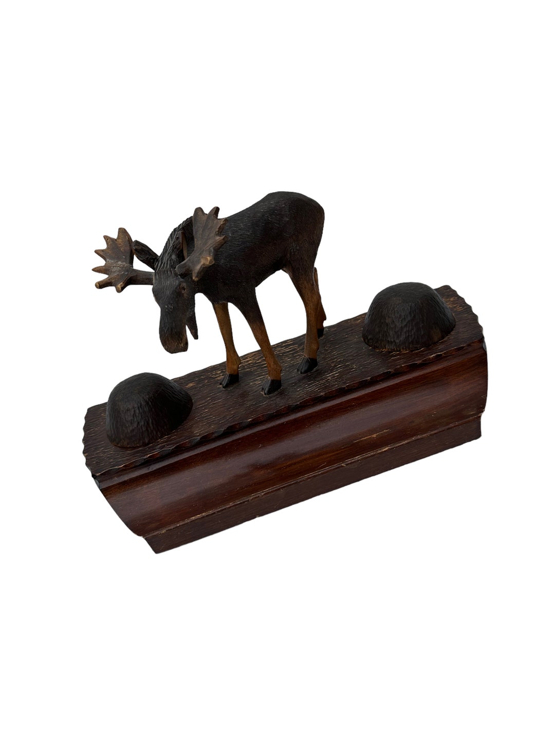 Scandinavian Moose Sculpture Inkhouse - Handmade Wooden Ink Housing ...