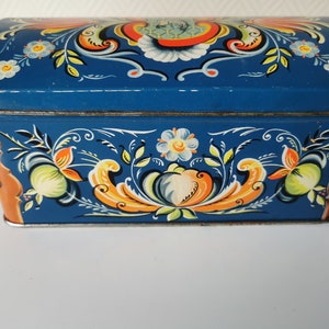 Vintage Norwegian Handmade Rosemalt Food Container - Traditional ...