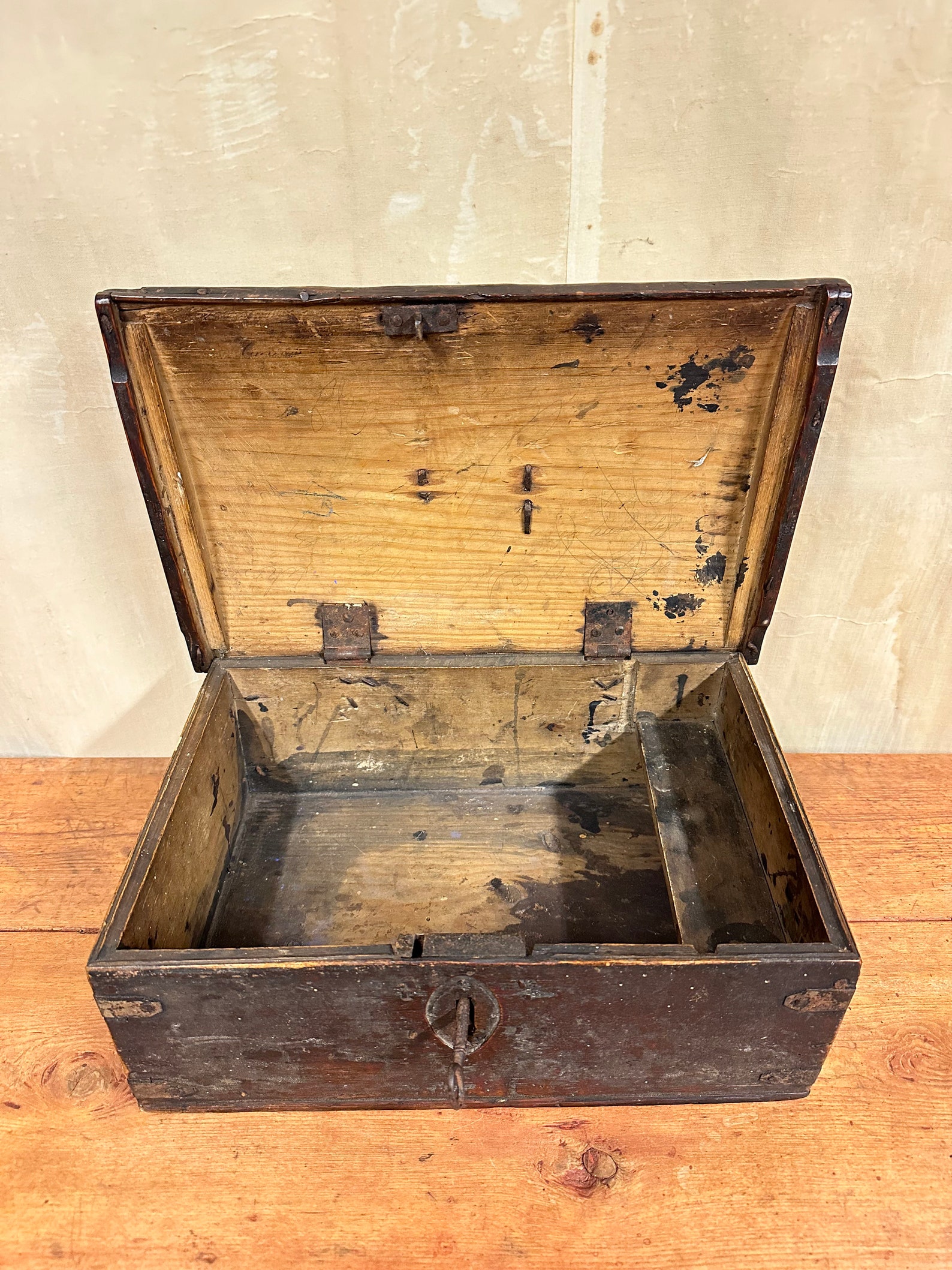 Rare Norwegian Trinket Box 1700s | Antique Nordic Pattern Chest | 18th ...