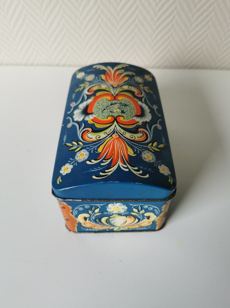 Vintage Norwegian Handmade Rosemalt Food Container - Traditional ...