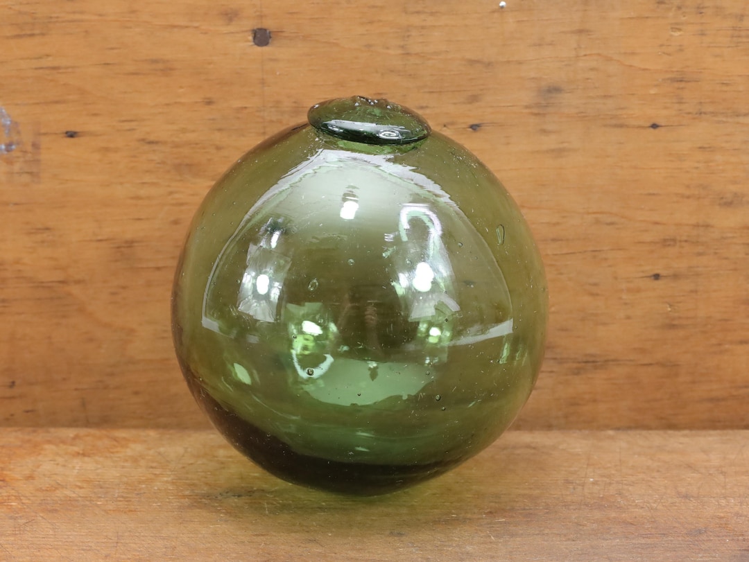 1920s Norwegian Glass Float | Moss Marked Blown Glass | Maritime ...