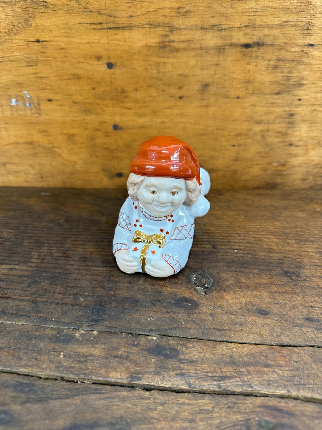 Norwegian Porcelain Santa Girl Figurine Hand Painted Christmas Decor ...