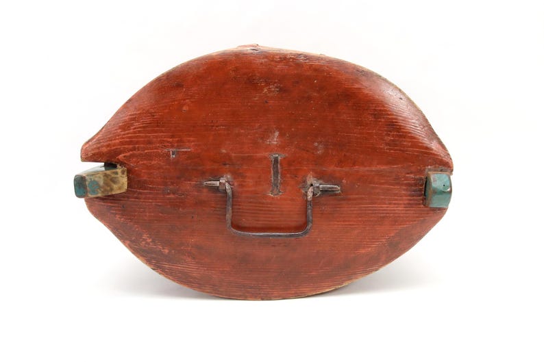 Antique 19th Century Norwegian Oval Bentwood Box | Hand Painted ...