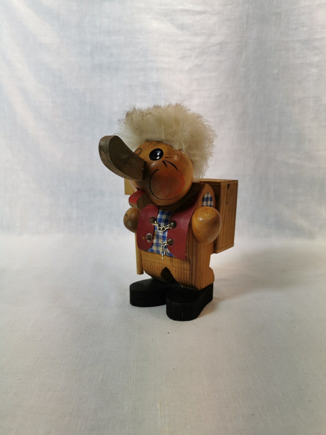 Charming Vintage Norwegian Wooden Troll Money Box - Unique Collectible ...