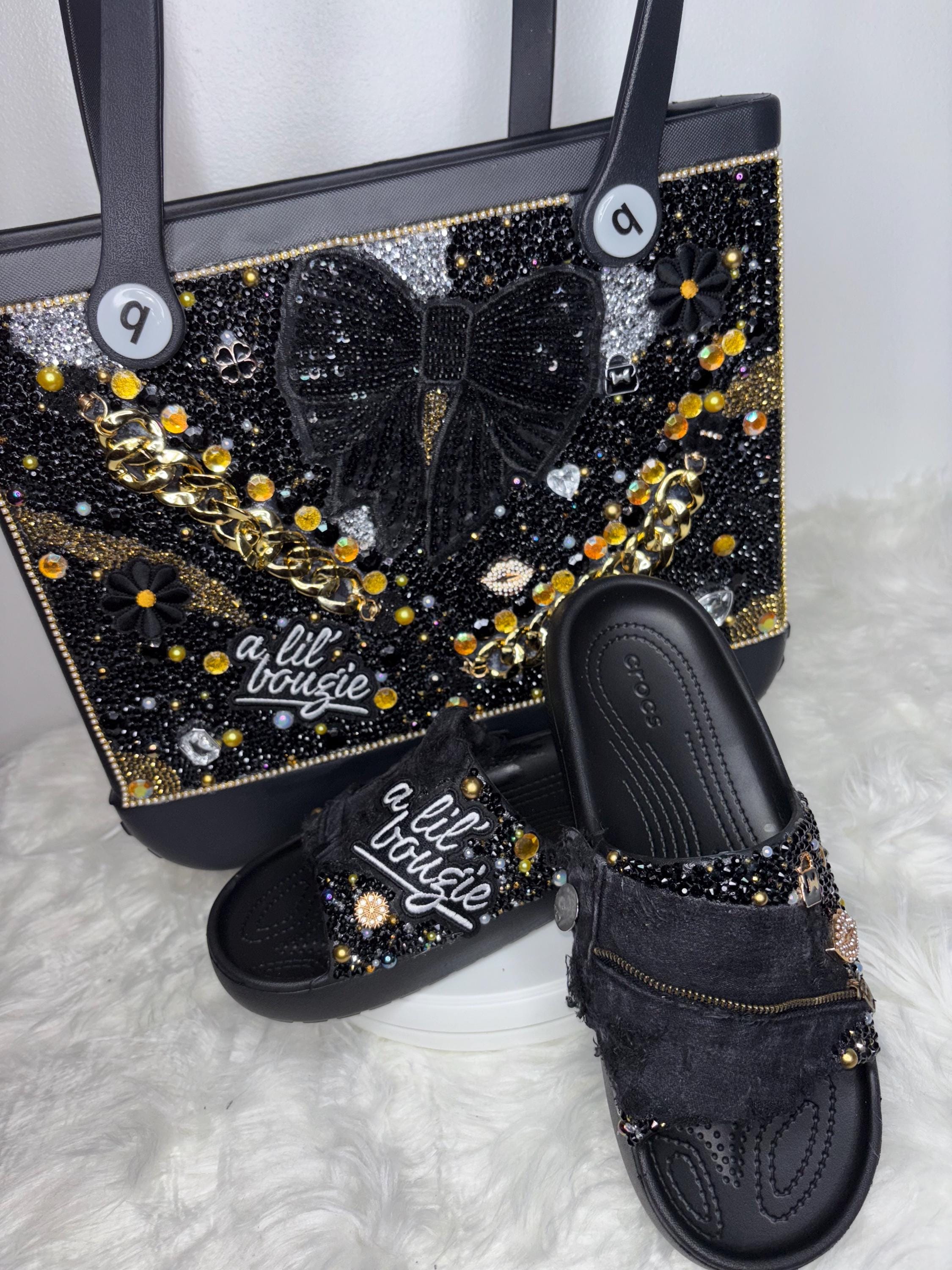 Bling BOGG BAG , Custom Design, Rhinestones - Etsy