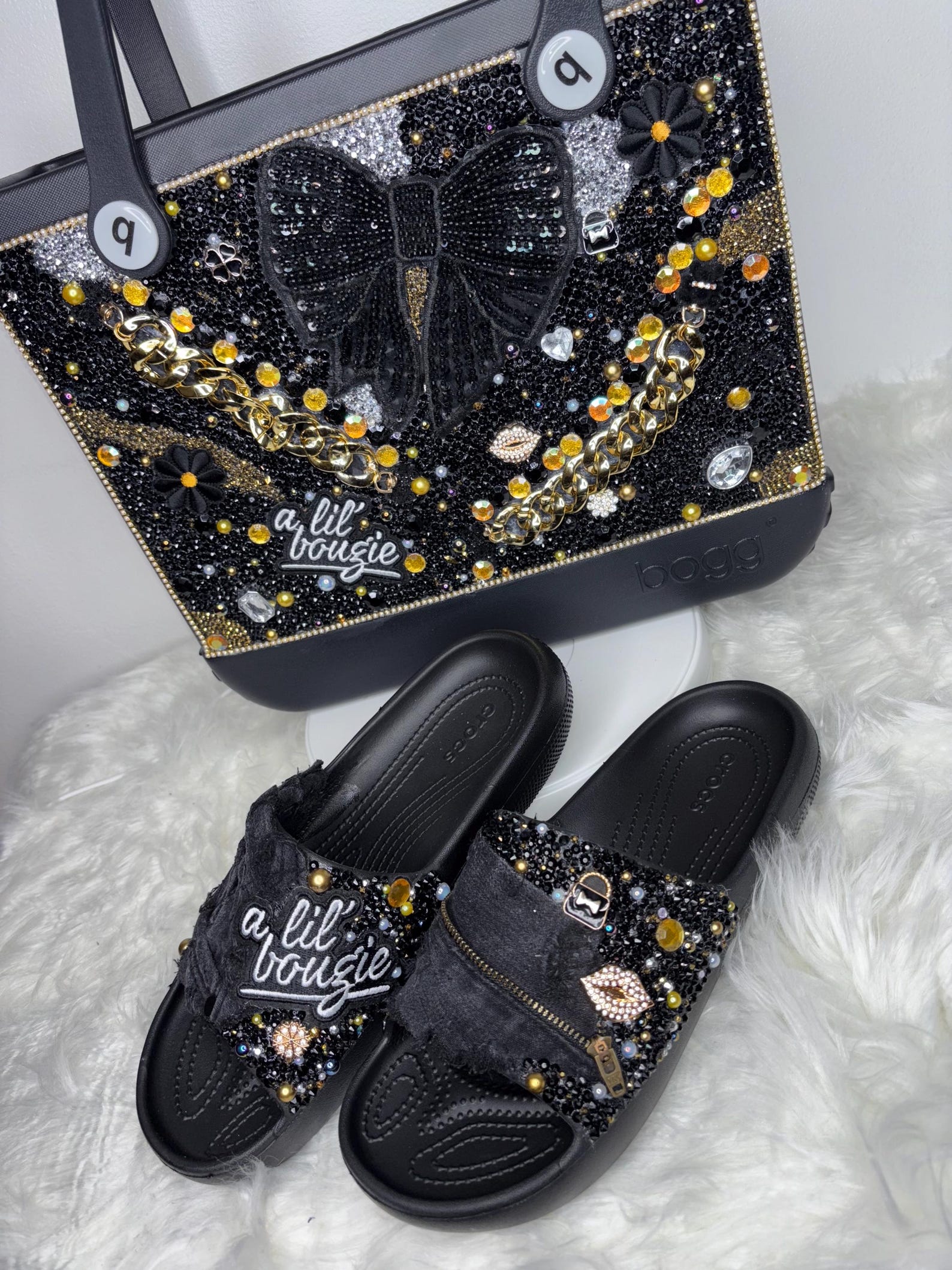 Bling BOGG BAG , Custom Design, Rhinestones - Etsy
