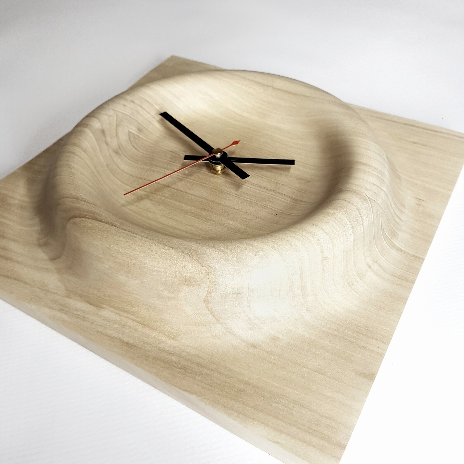 Minimalistische klok moderne klok houten klok unieke kunst | Etsy