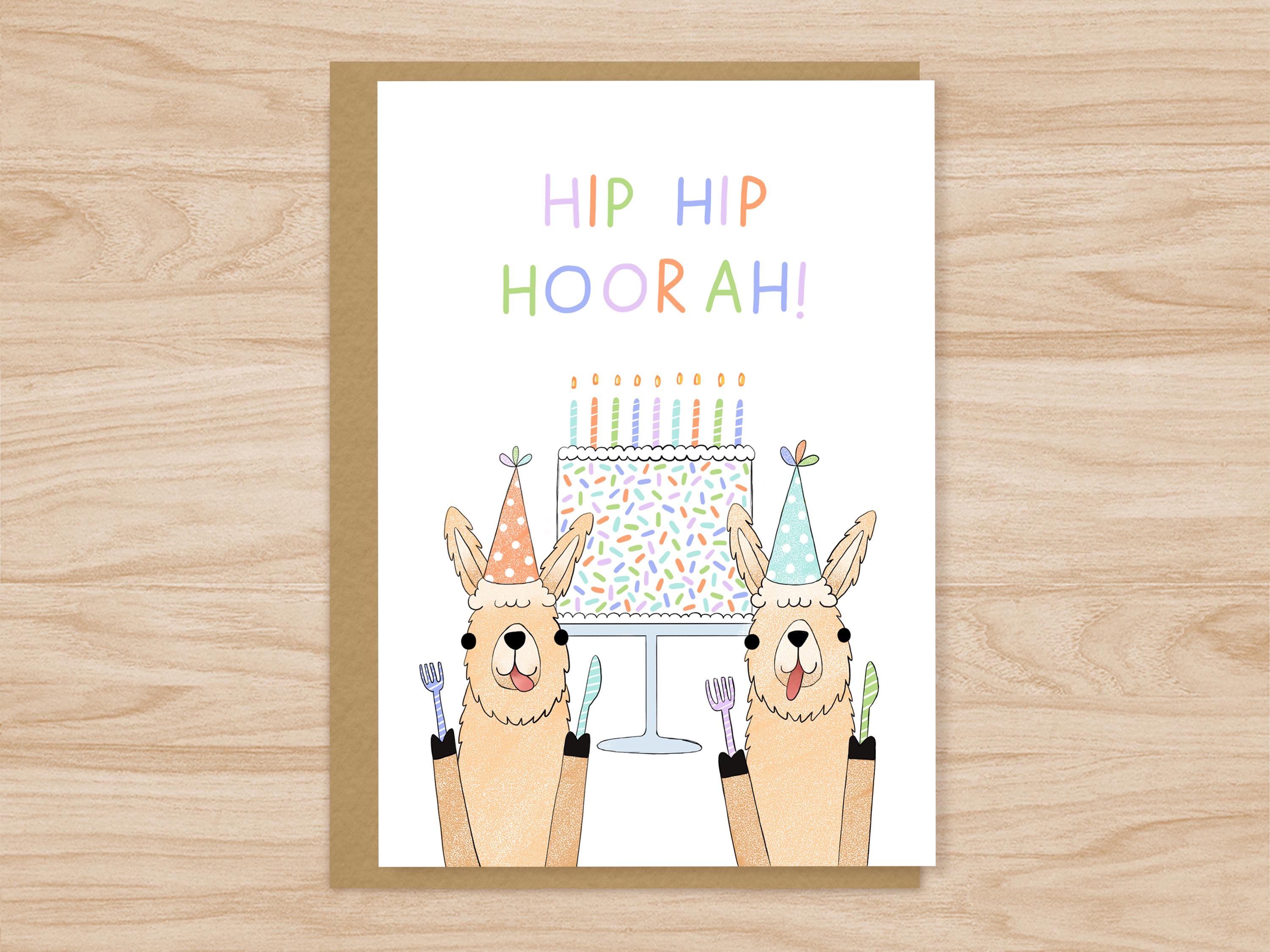 Llama Birthday Card, Llama Birthday Card for Friends, Alpaca Birthday ...