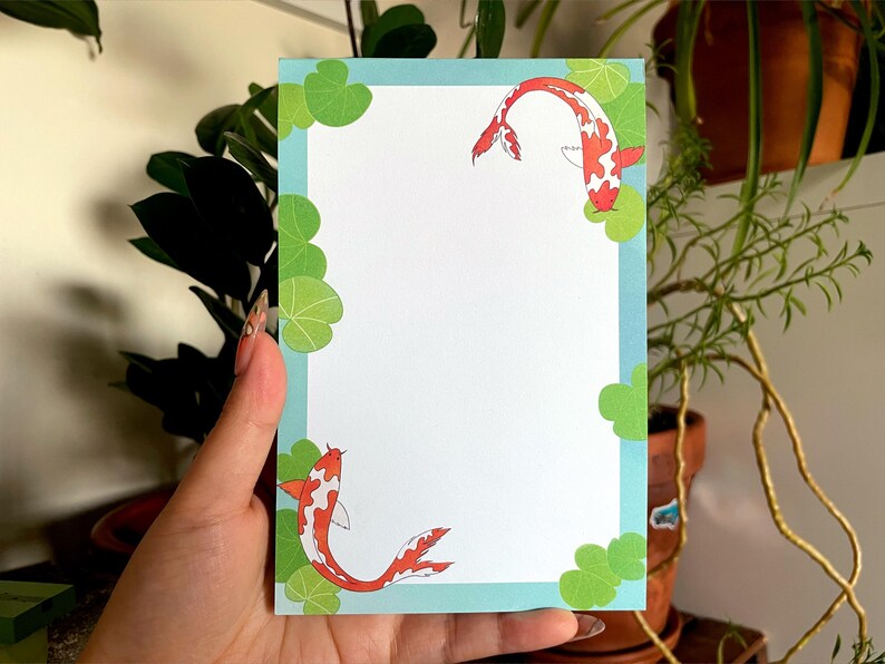 Koi Fish Notepad, Cute Notepad, Kawaii Stationary, Memopads, Note Pads ...