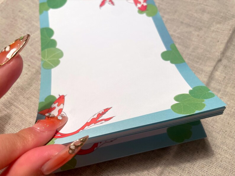 Koi Fish Notepad, Cute Notepad, Kawaii Stationary, Memopads, Note Pads ...