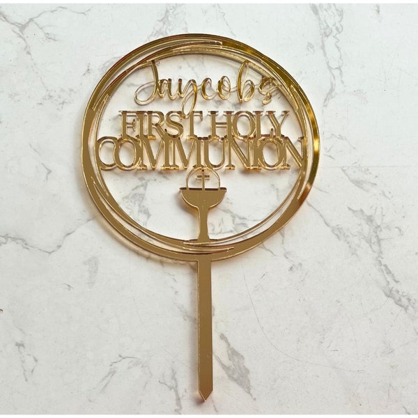 Communion Girl Personalised Cake Topper - Etsy