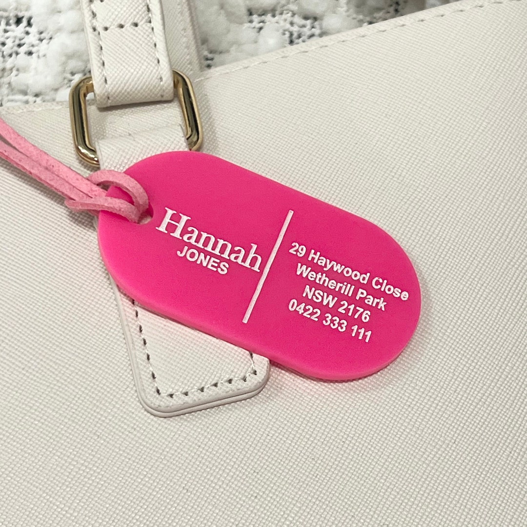 Custom Luggage Tags Oval Personalised | Travel Luggage Tags | Acrylic ...