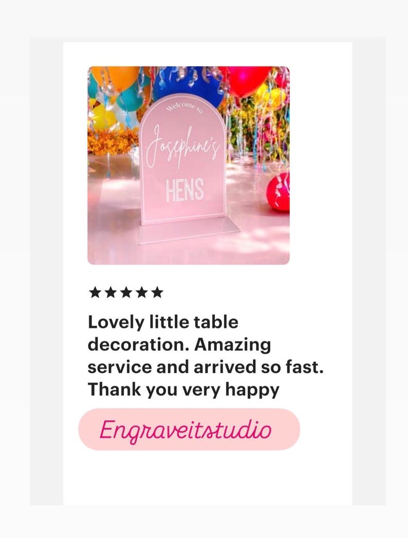 Personalized Acrylic Hens Party Welcome Sign: UV Printed Decor - Etsy ...