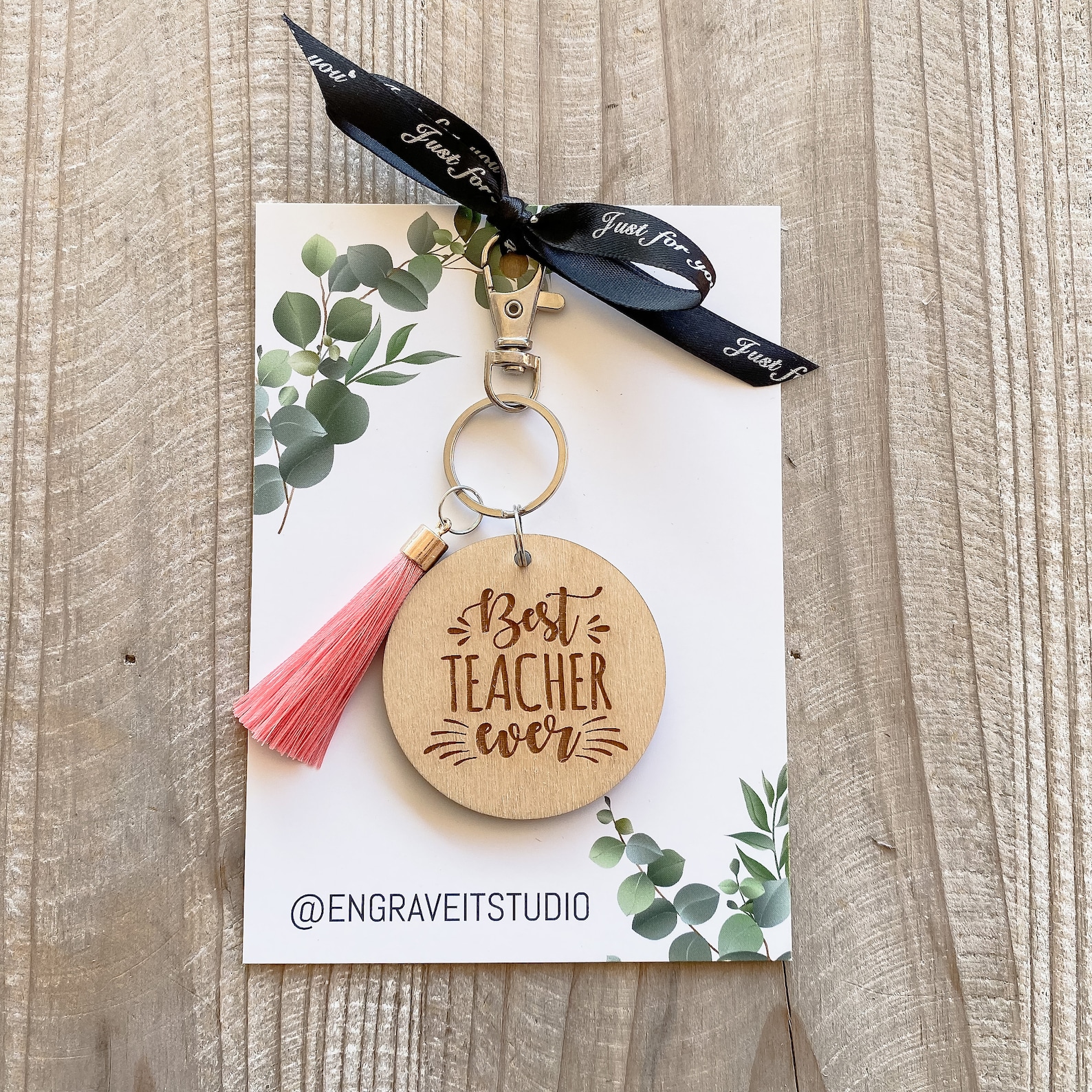 Personalised Wooden Teachers Key Rings Gift Ideas for - Etsy