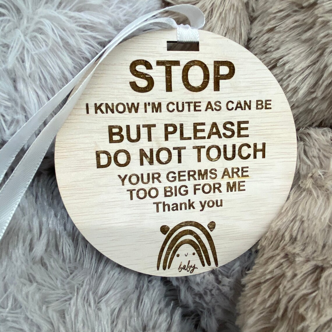 Look but Dont Touch Baby Sign Germs Sign Baby Shower Gift - Etsy
