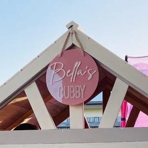 Personalised Acrylic Cubby House Sign | Kids Sign | Cubby House Decor ...