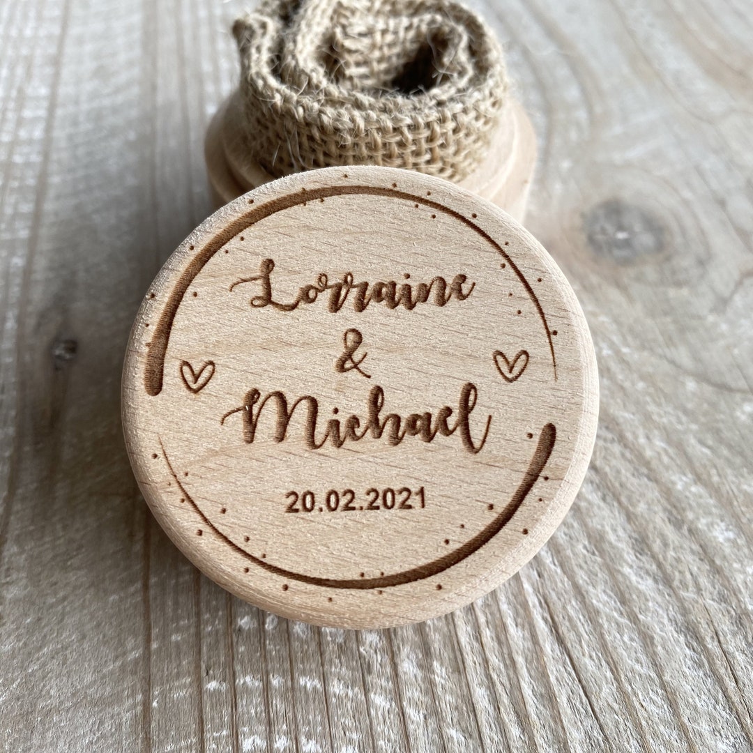 Engraved Wooden Wedding Ring Box: Rustic Hessian Keepsake - Etsy