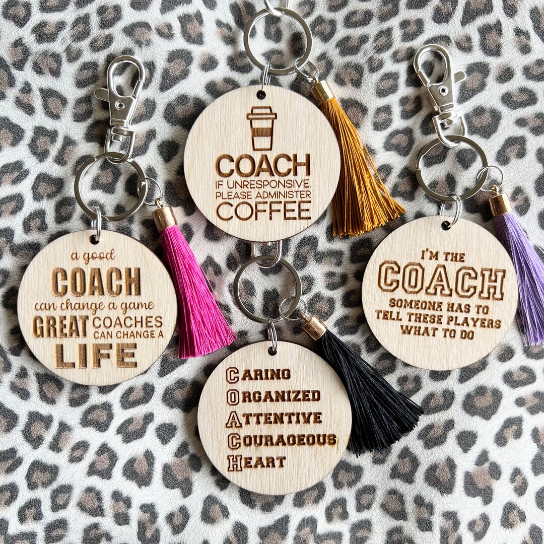 Personalised Wooden Coach Key Rings | Gift Ideas for Coach ...
