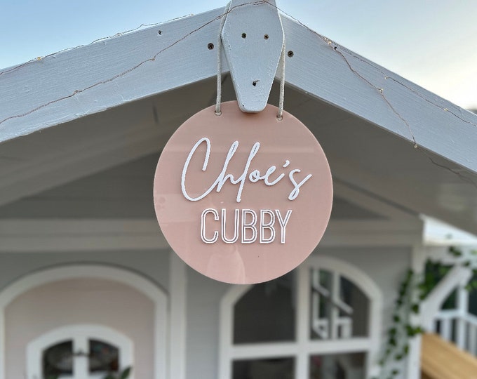 Personalised Acrylic Cubby House Sign Kids Sign Cubby House Decor Kids ...