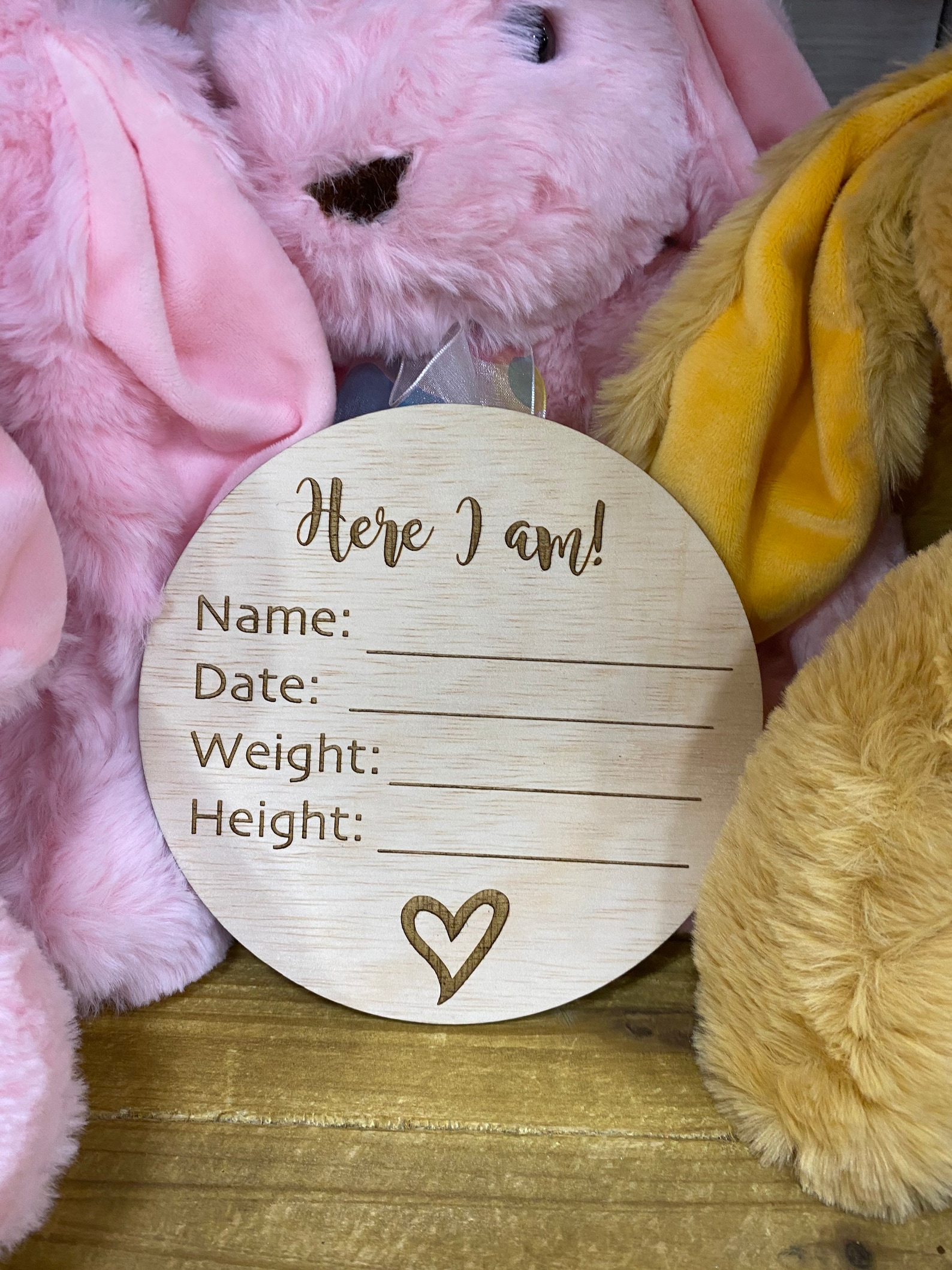 Baby Announcement Plaque Baby Milestone Card Hospital - Etsy