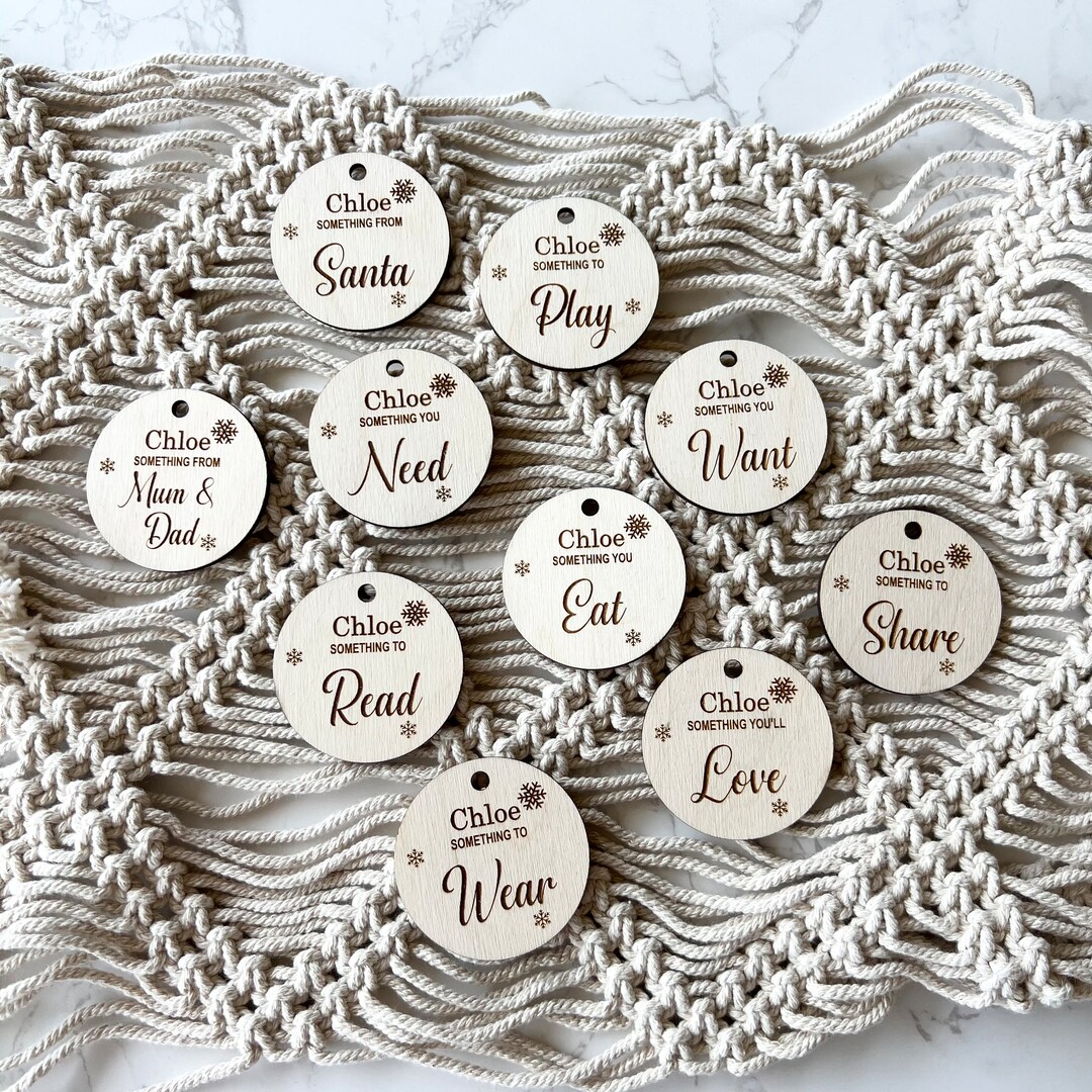 Personalized Wooden Christmas Gift Tags | Something You Want, Need ...