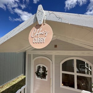 Personalised Acrylic Cubby House Sign | Kids Sign | Cubby House Decor ...