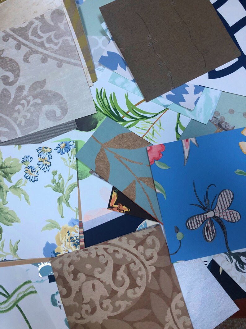 100 6x6 Wallpaper Scraps Choose Your Own Theme Pattern Style or Color ...