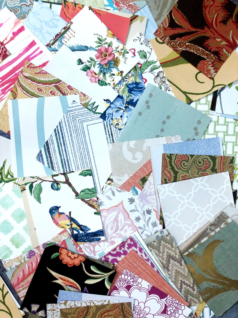 100 6x6 Wallpaper Scraps Choose Your Own Theme Pattern Style or Color ...