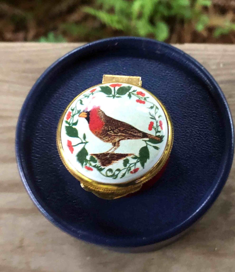 Vintage Alastor Enamels Robin Trinket Box - Etsy