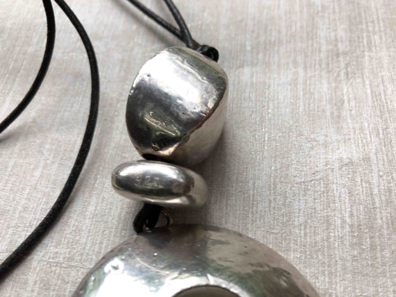 Signed Simon Sebbag Sterling Modernist 3 Piece Neckla… - Gem