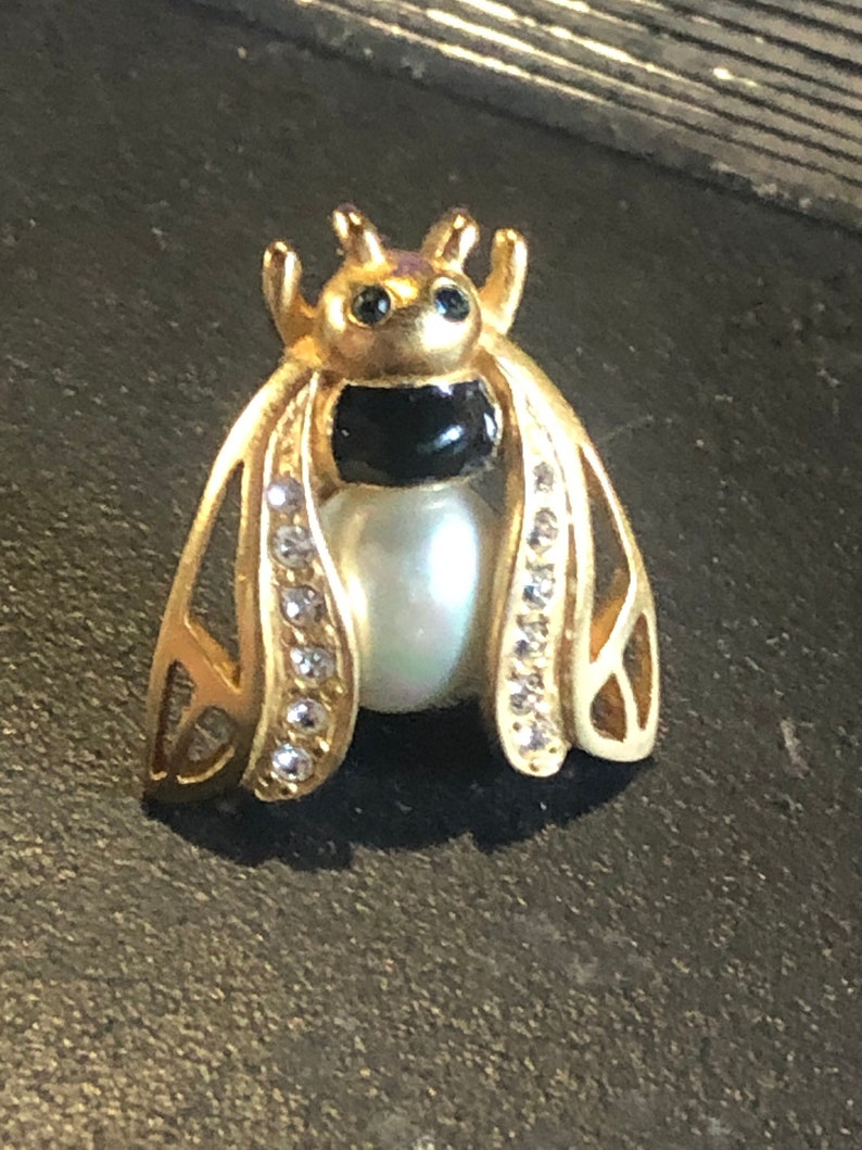 Vintage Carolee Fly Rhinestone Pin - Etsy
