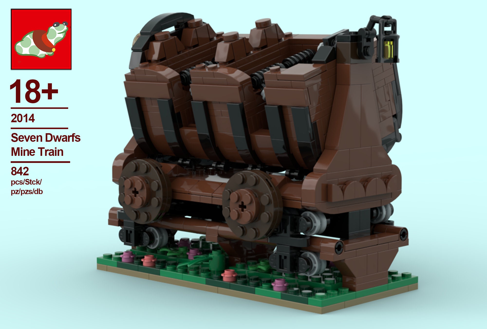 Seven Dwarfs Mine Train Lego MOC INSTRUCTIONS ONLY | Etsy