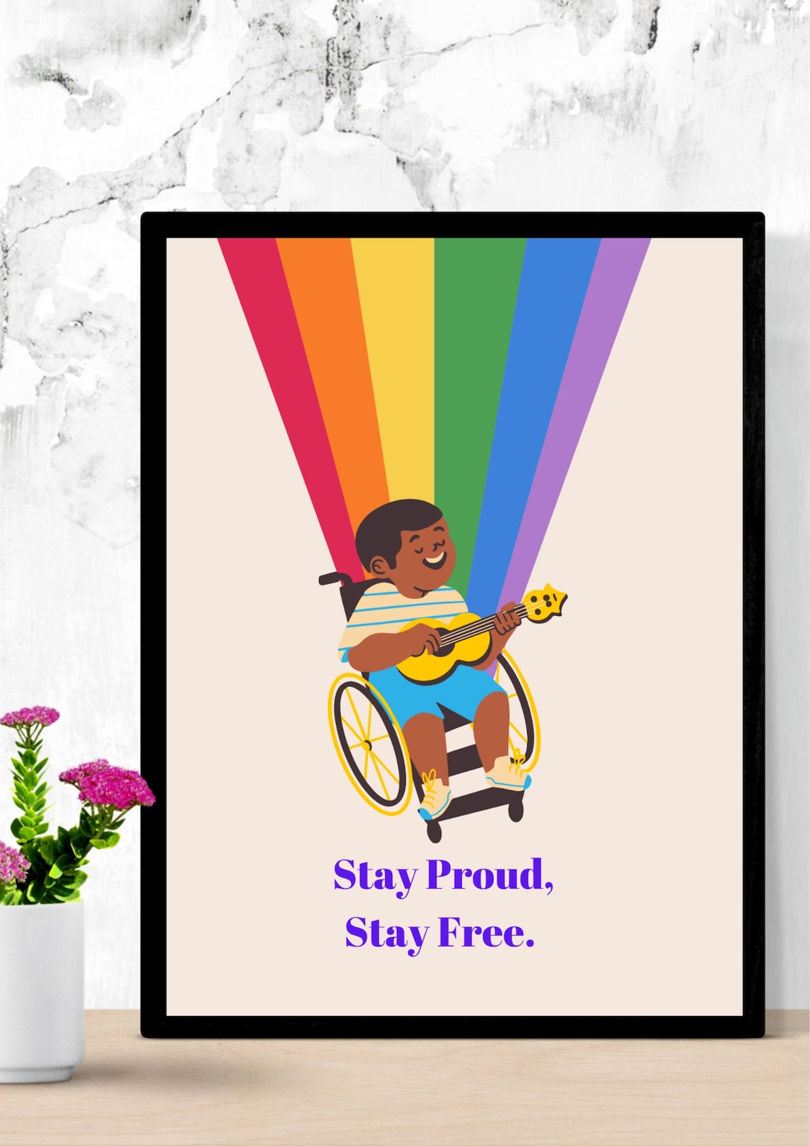 Disability Inclusivity Poster 'stay Proud, Stay Free', Digital Poster ...