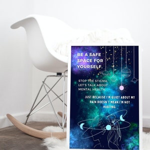 Mental Health Awareness Digital Poster 'be a Safe Space - Etsy