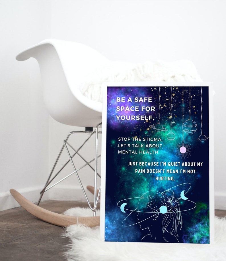 Mental Health Awareness Digital Poster 'be a Safe Space - Etsy