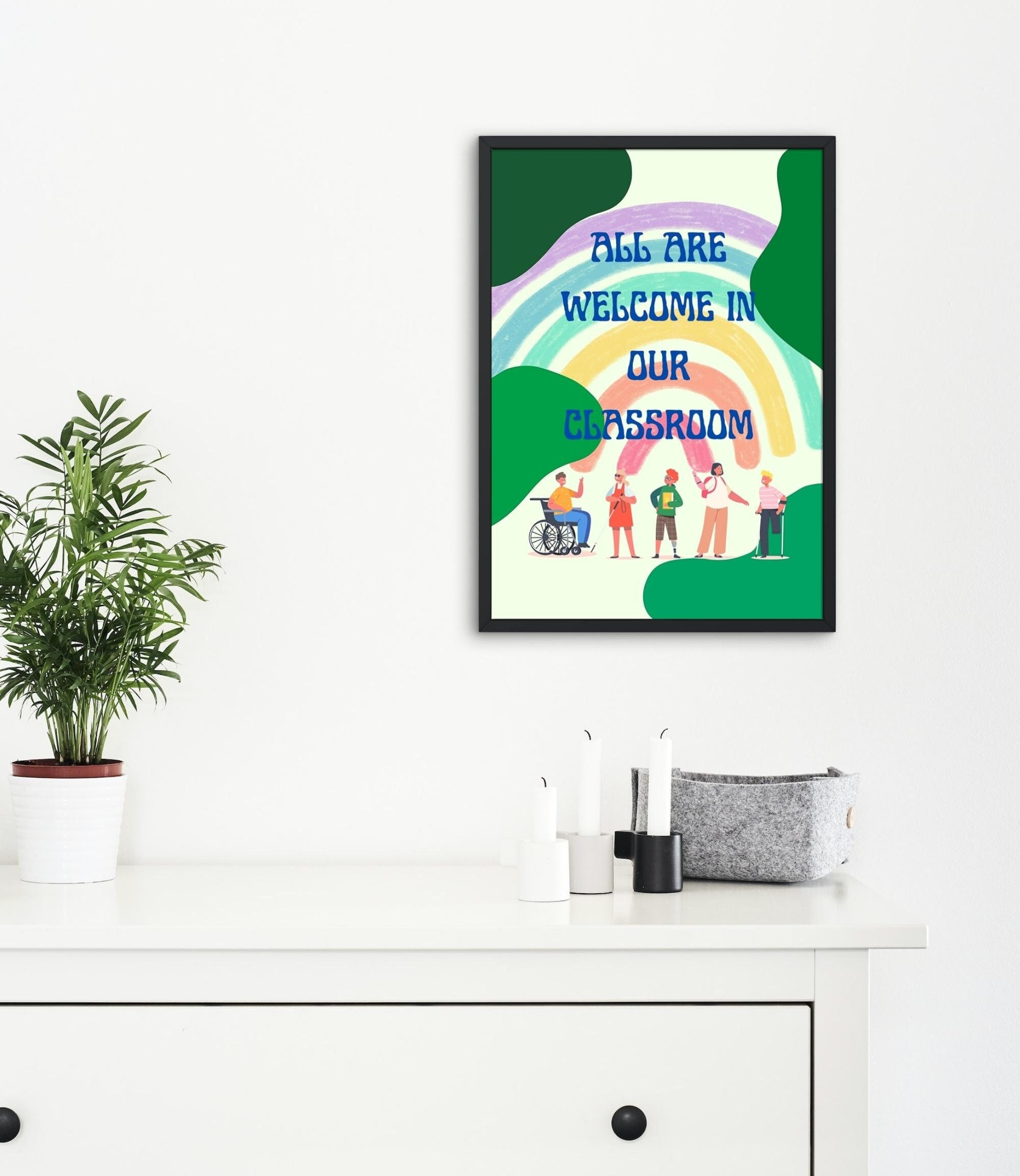 Classroom Inclusivity Digital Poster 'all Are Welcome in Our Classroom ...